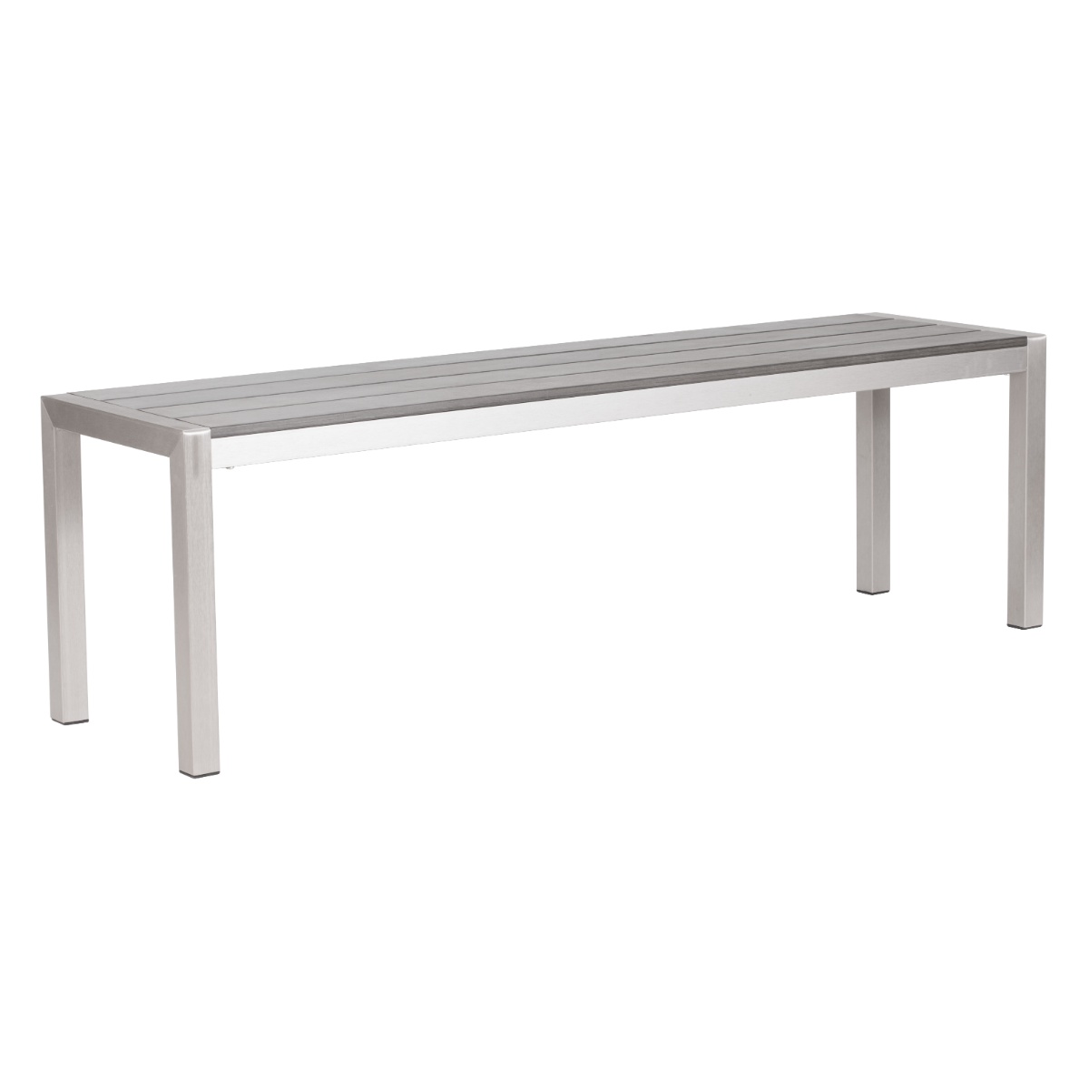 Zuo Modern Metropolitan Double Bench - Silver — Planner 5D