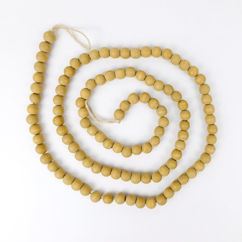 Adams and Co Bamboo Wood Bead Garland - Amber — Planner 5D